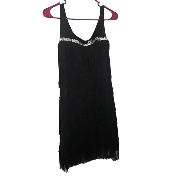 Spirit | Dresses | Spirit Halloween Black And Silver Sequin Flapper ...